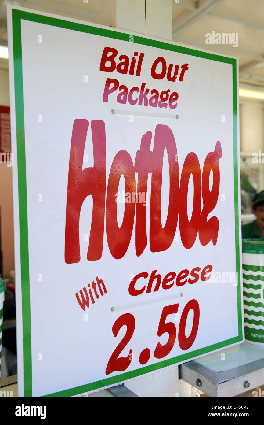 Food Signs at Florida State Fairgrounds Tampa Stock Photo - Alamy