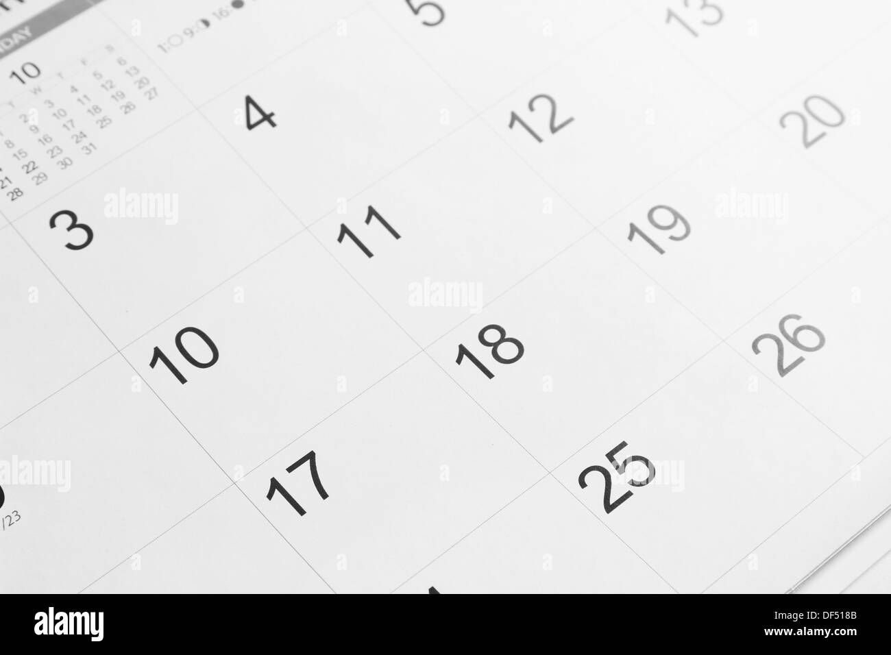 Week numbers Black and White Stock Photos & Images - Alamy