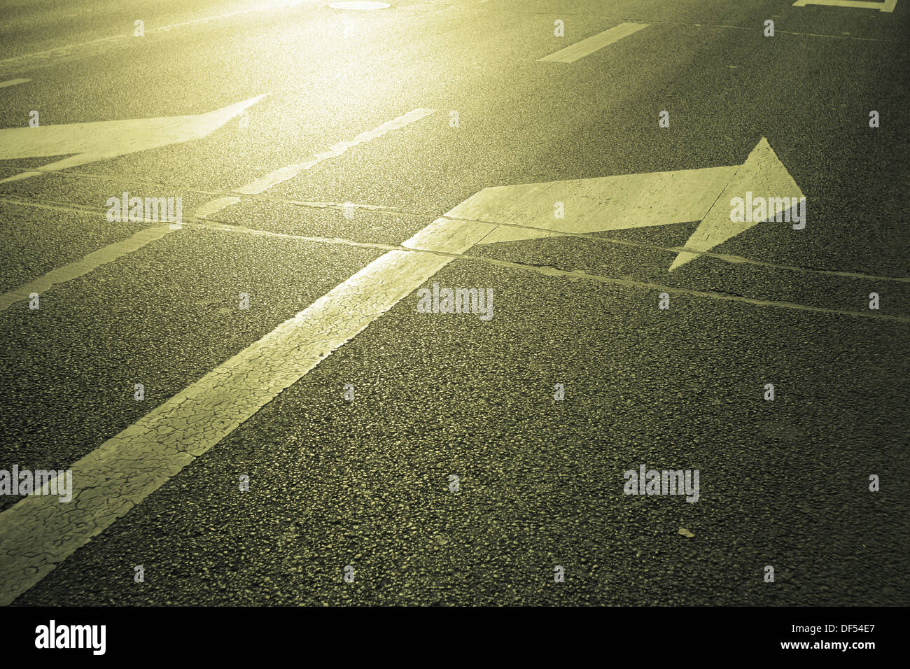 Traffic sign arrow pointing right hi-res stock photography and images ...