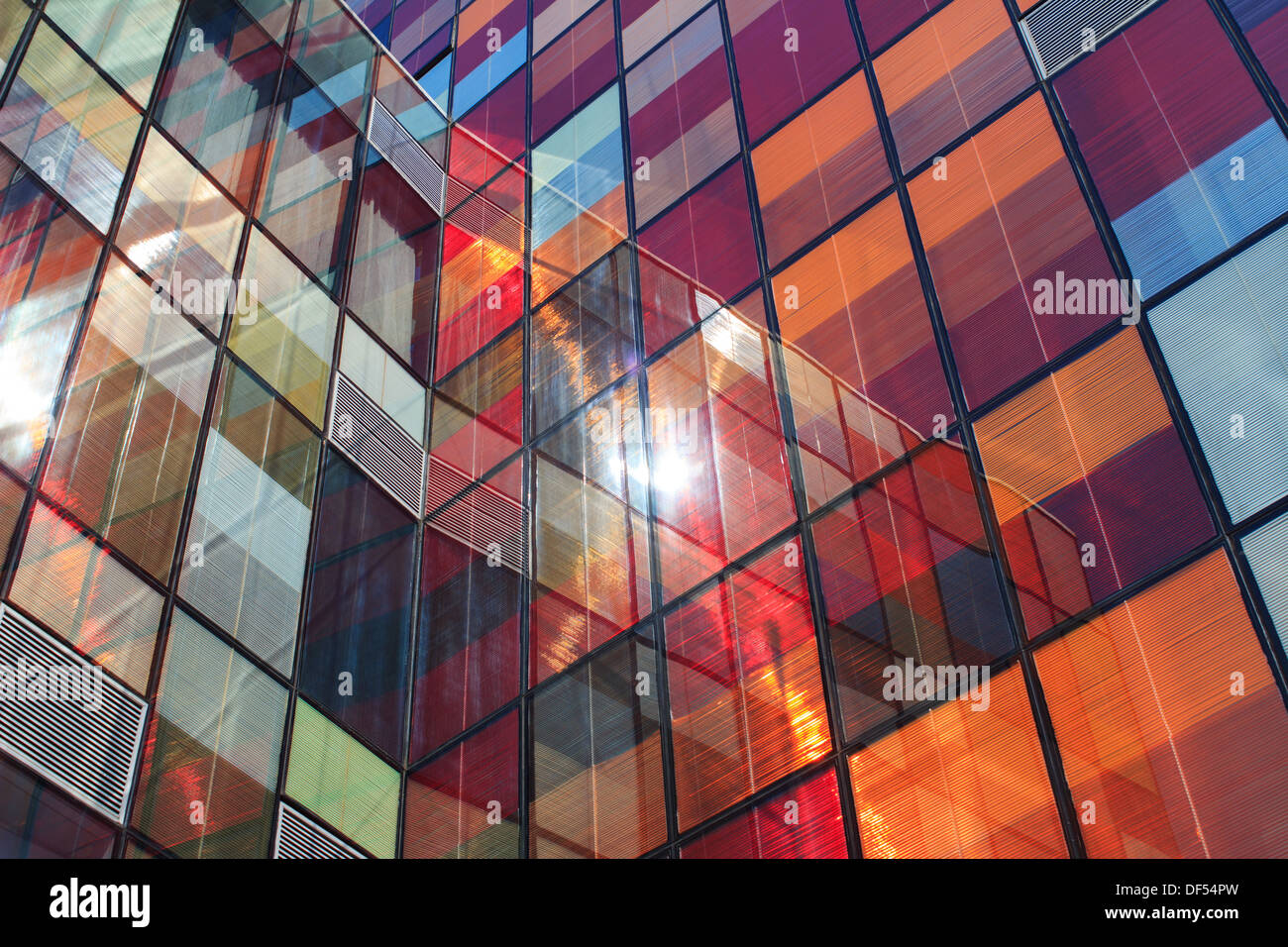 Stained glass wall Stock Photo - Alamy