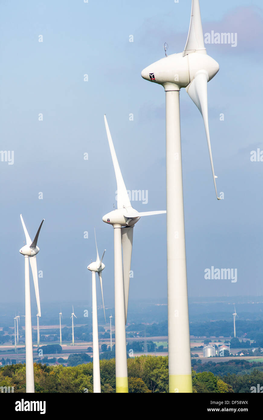 Wind energy park, wind turbines Stock Photo - Alamy