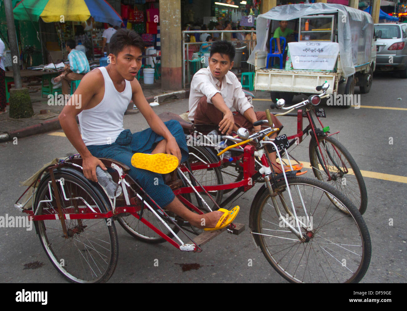 Rickshaw burma hi-res stock photography and images - Alamy