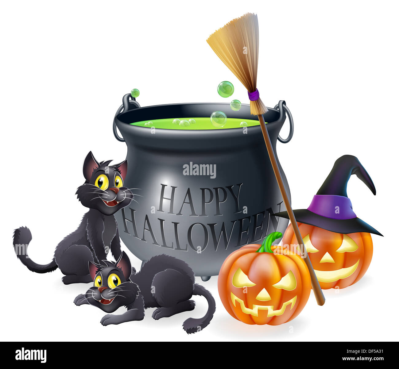 Witches Cauldron Clipart Black And White Pumpkin