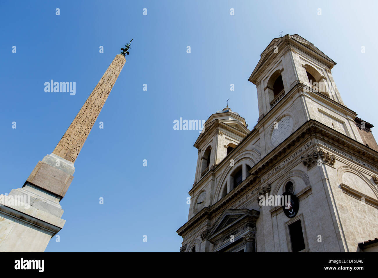 Church Trinita dei Monti in Rome, Italy Stock Photo - Alamy