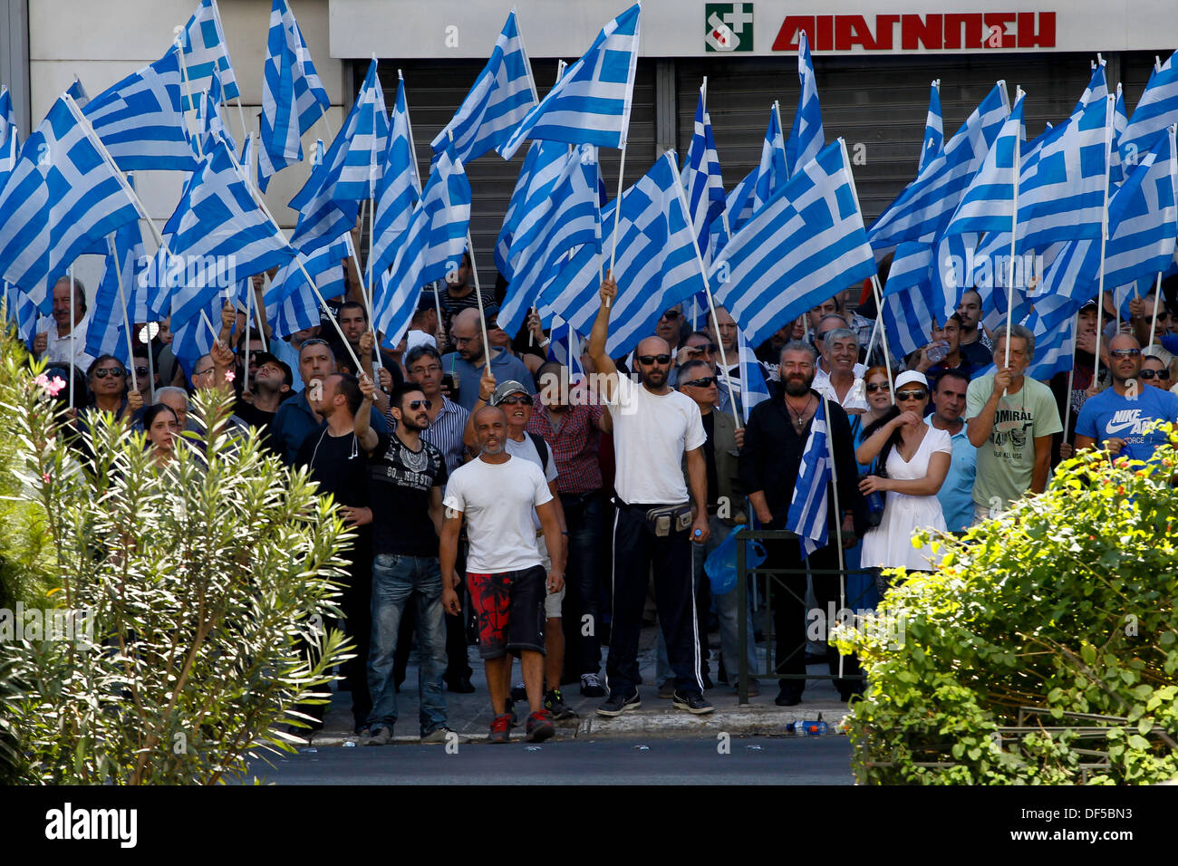 Athens, Greece. 28th Sep, 2013. Greek police have arrested the leader ...