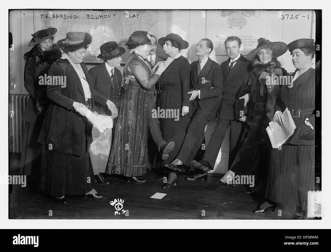 Rehearsing Belmont play (LOC Stock Photo - Alamy