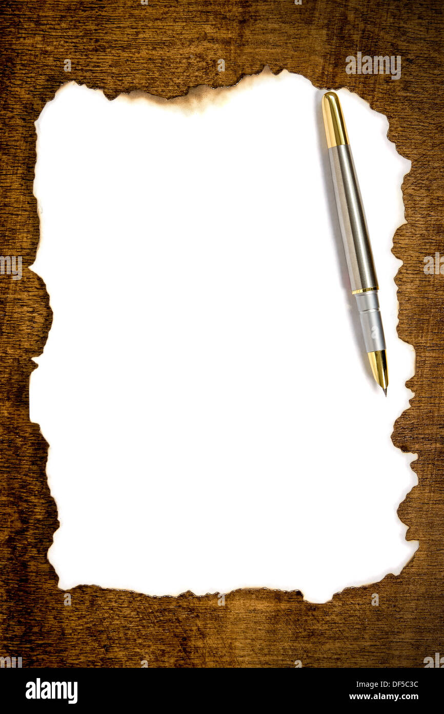 Old Burnt Paper With Writing