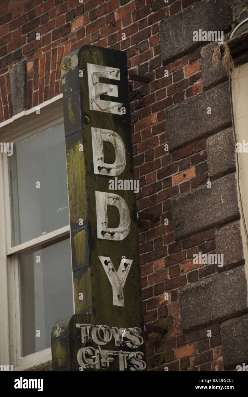 Old Toy Shop Sign Stock Photo - Alamy
