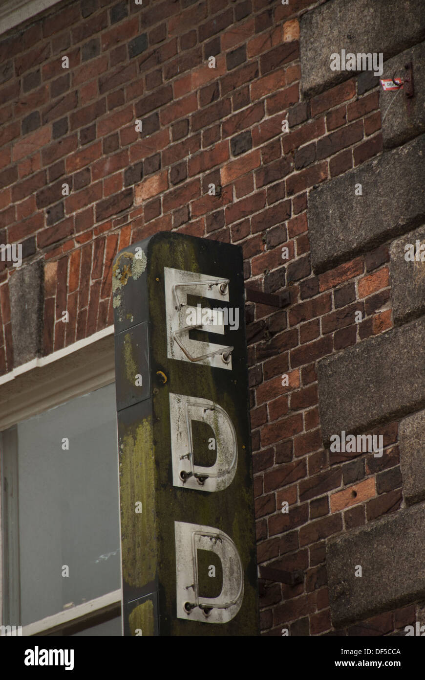 Old Wall and sign Stock Photo - Alamy