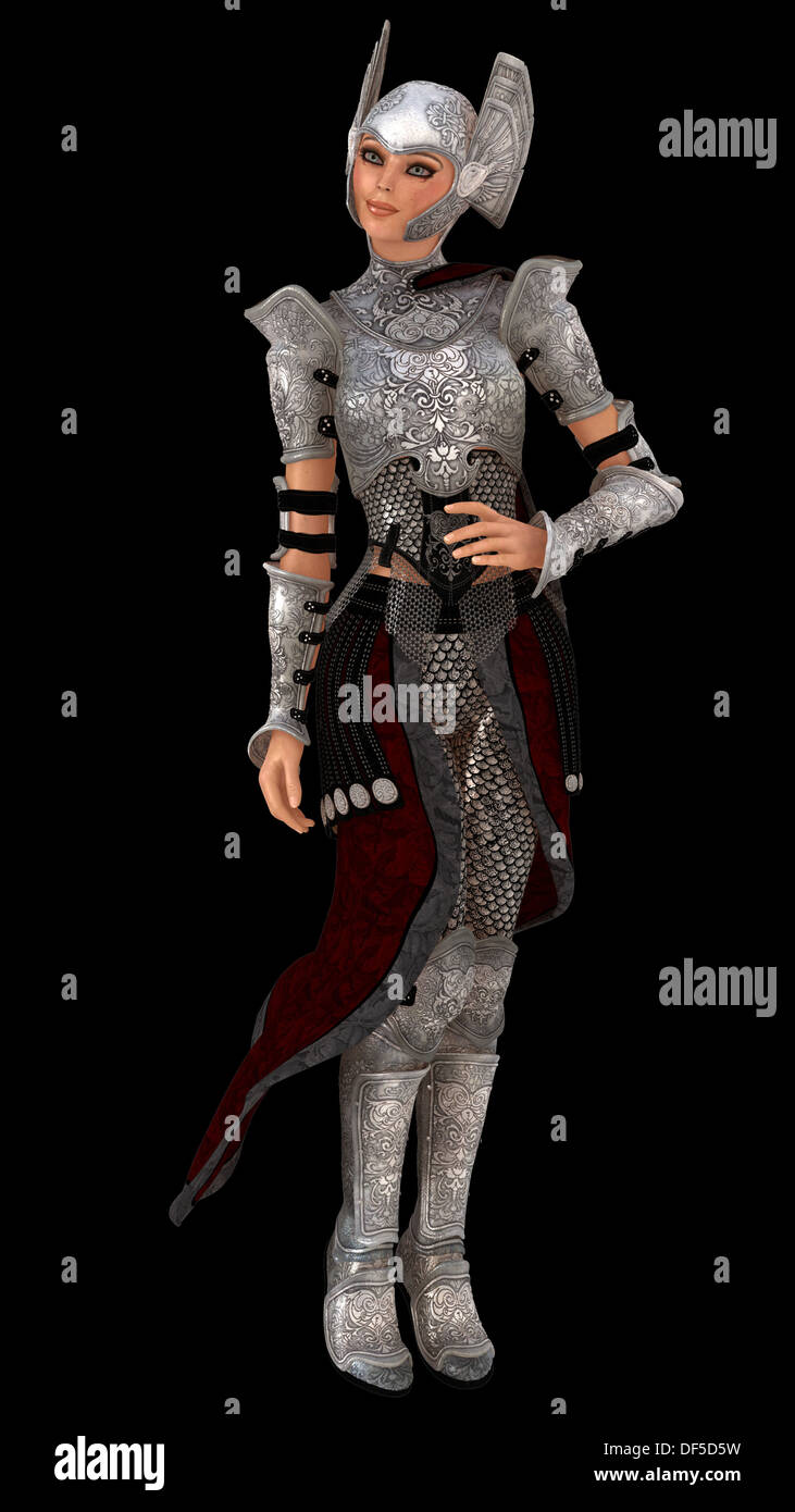 Elven female knight Stock Photo - Alamy