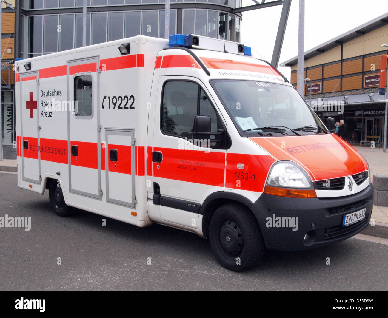 A Renault vehicle used by the Deutsches Rotes Kreuz (German Red Cross ...