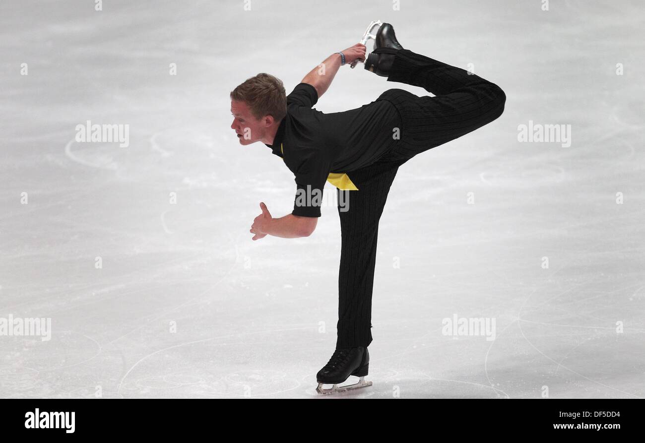 Oberstdorf, Germany. 27th Sep, 2013. Martin Rappe from Germany skates ...