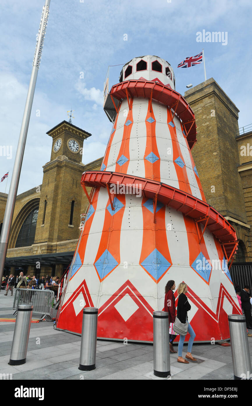 Kings Cross Square, London, UK. 28th September 2013. A Victorian slide ...