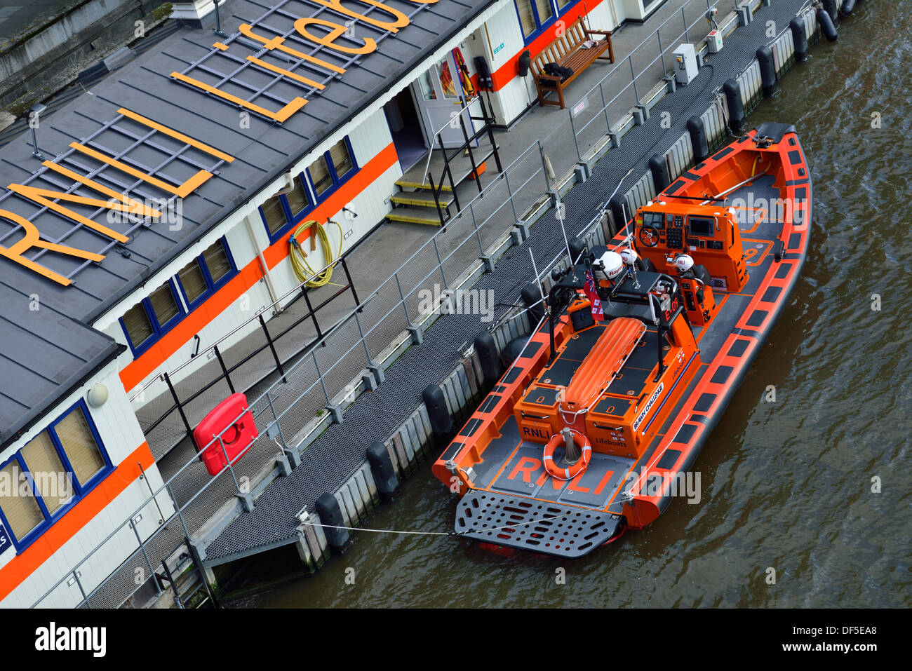 RNLI lifeboat station, Waterloo Bridge, London, United Kingdom Stock ...