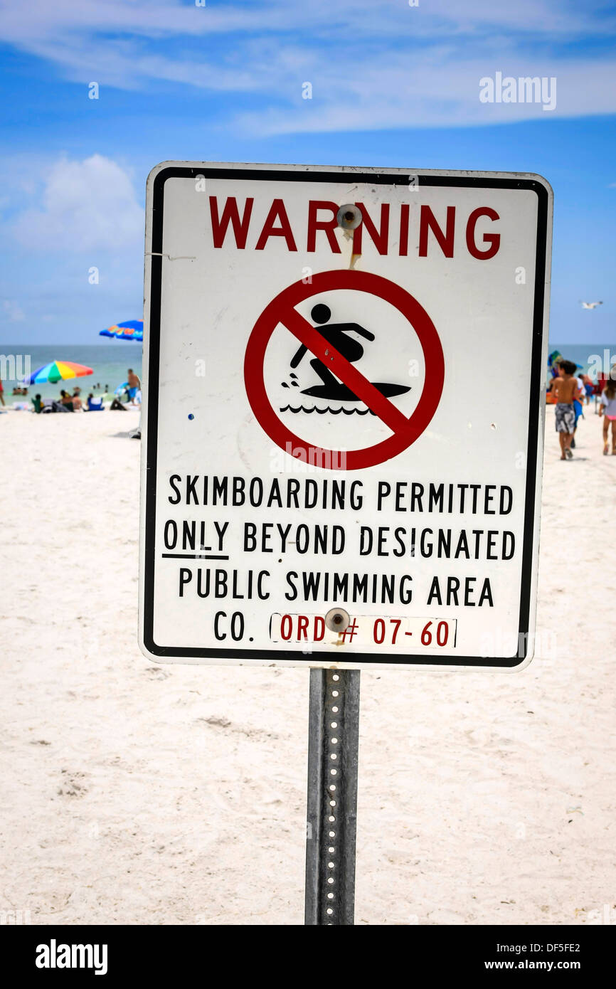Public warning sign beach hi-res stock photography and images - Alamy