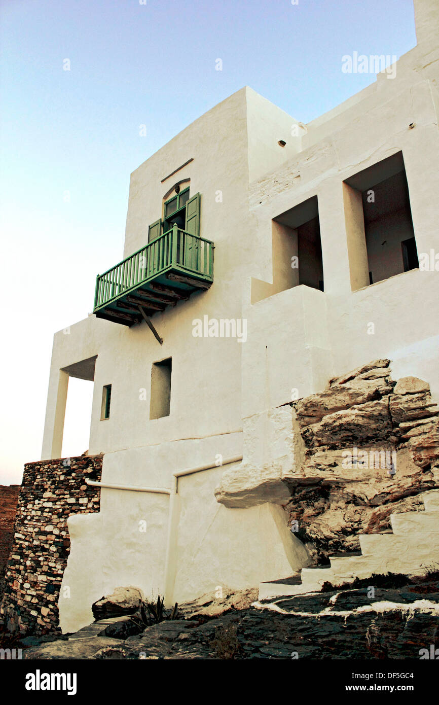 Greece, Cyclades islands, Sifnos, house at Kastro village Stock Photo ...