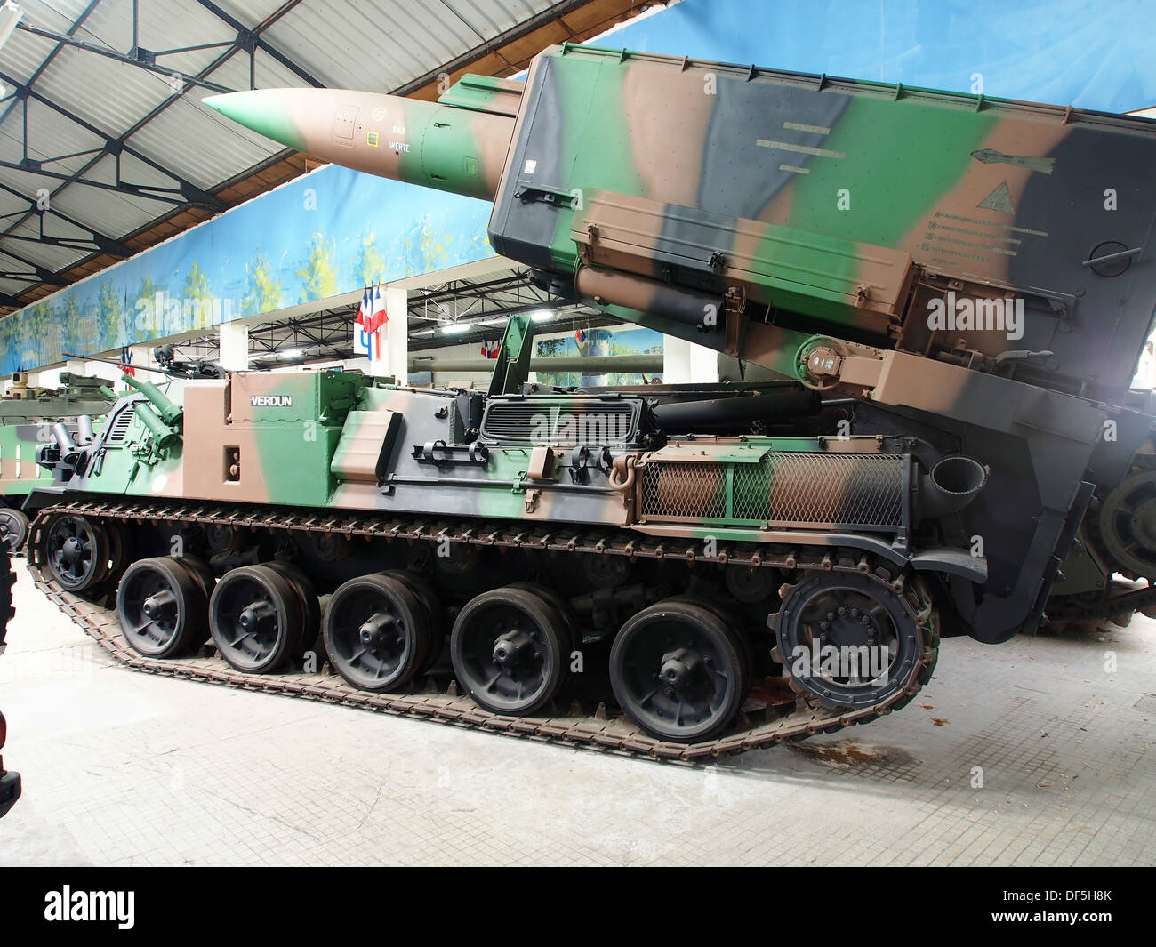 The AMX-30 Pluton, a French-made military tank, is displayed at the ...