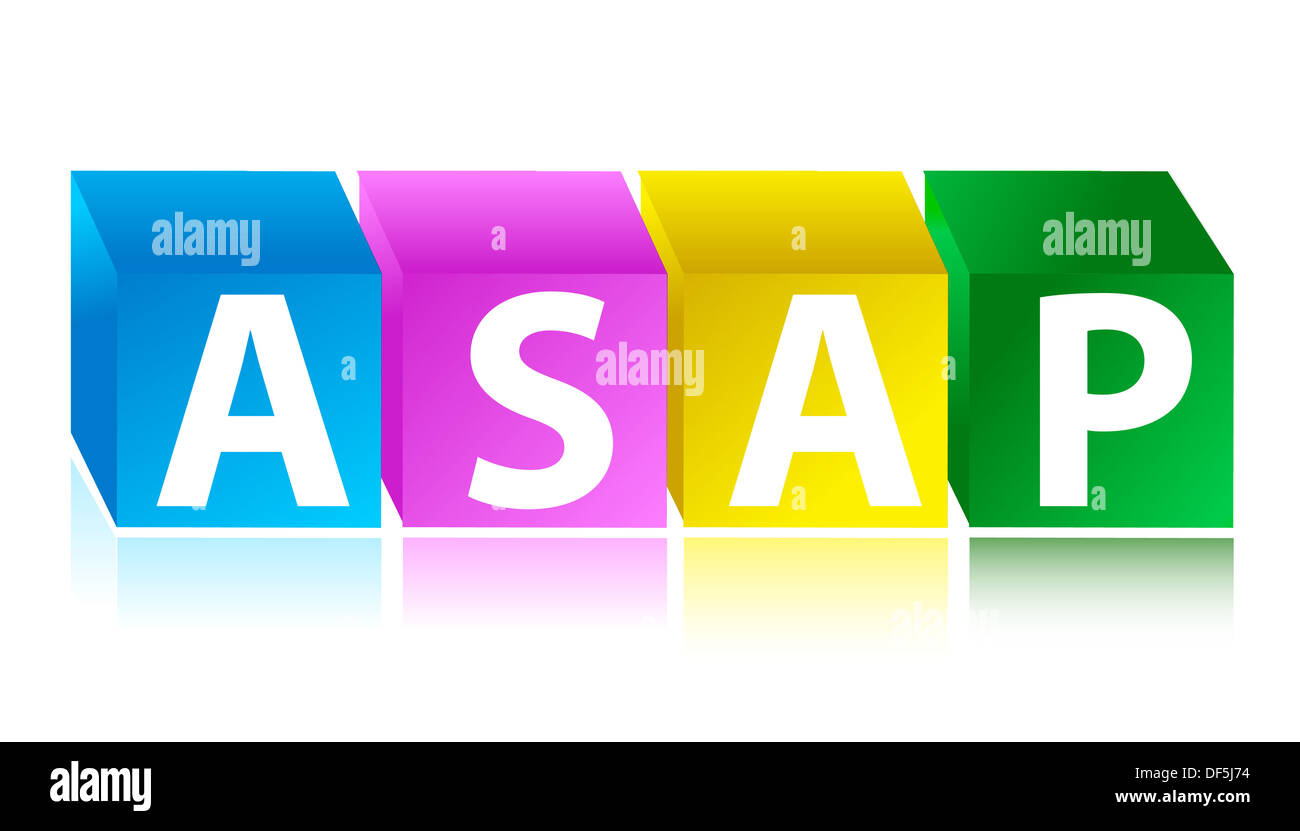 As soon as possible alphabet hi-res stock photography and images - Alamy