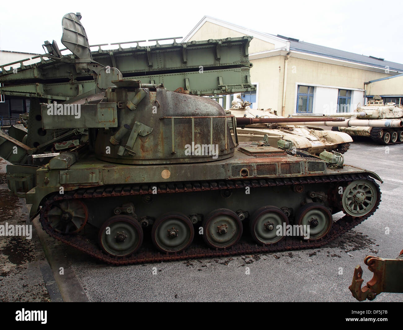 The AMX-13 DCA bi-tube is a French self-propelled anti-aircraft system, displayed at the Musée ...