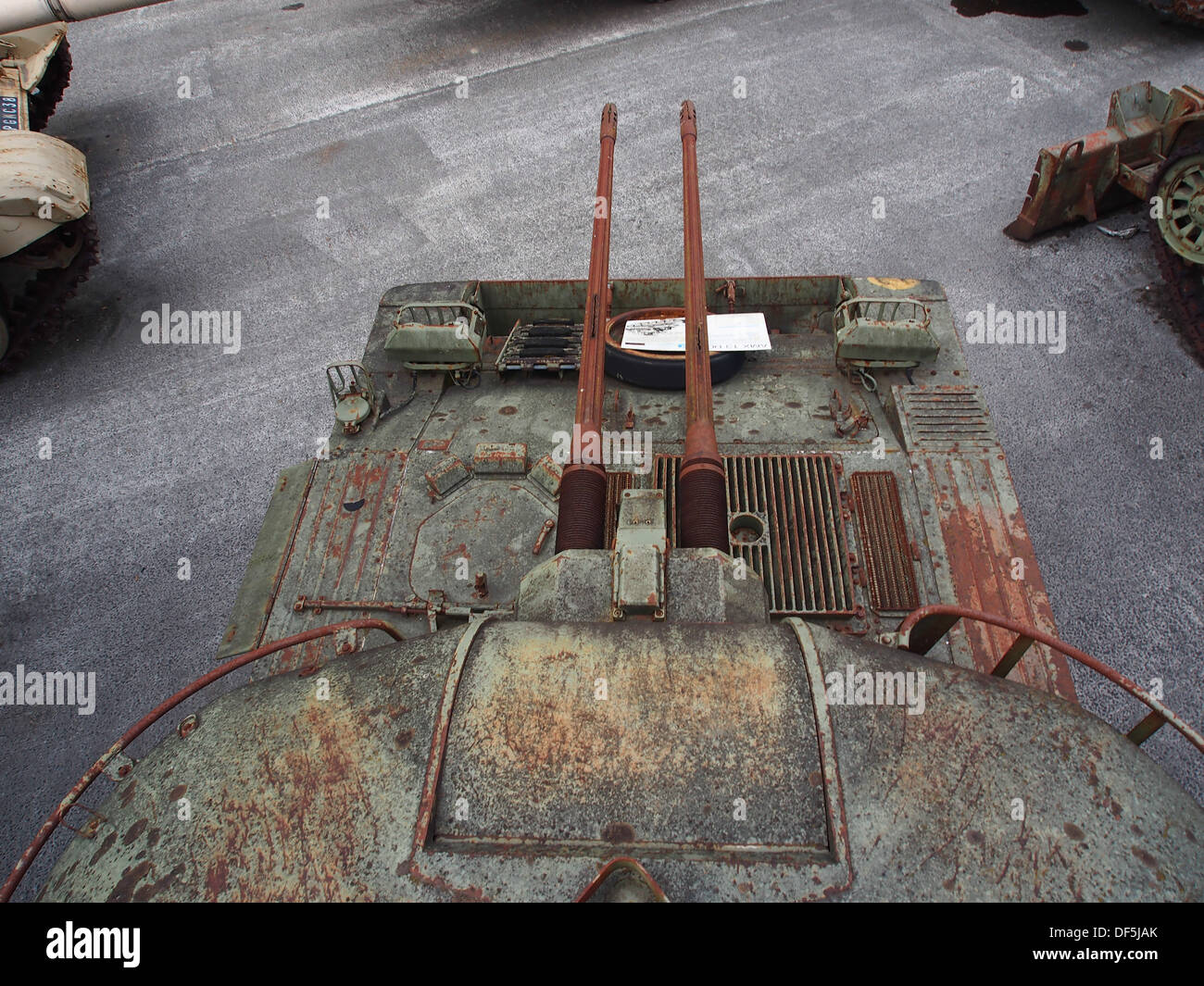 The AMX-13 DCA bi-tube is an anti-aircraft artillery system, displayed ...