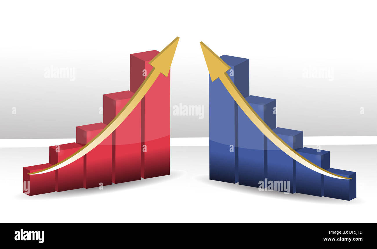 successful business graphs illustration design Stock Photo - Alamy