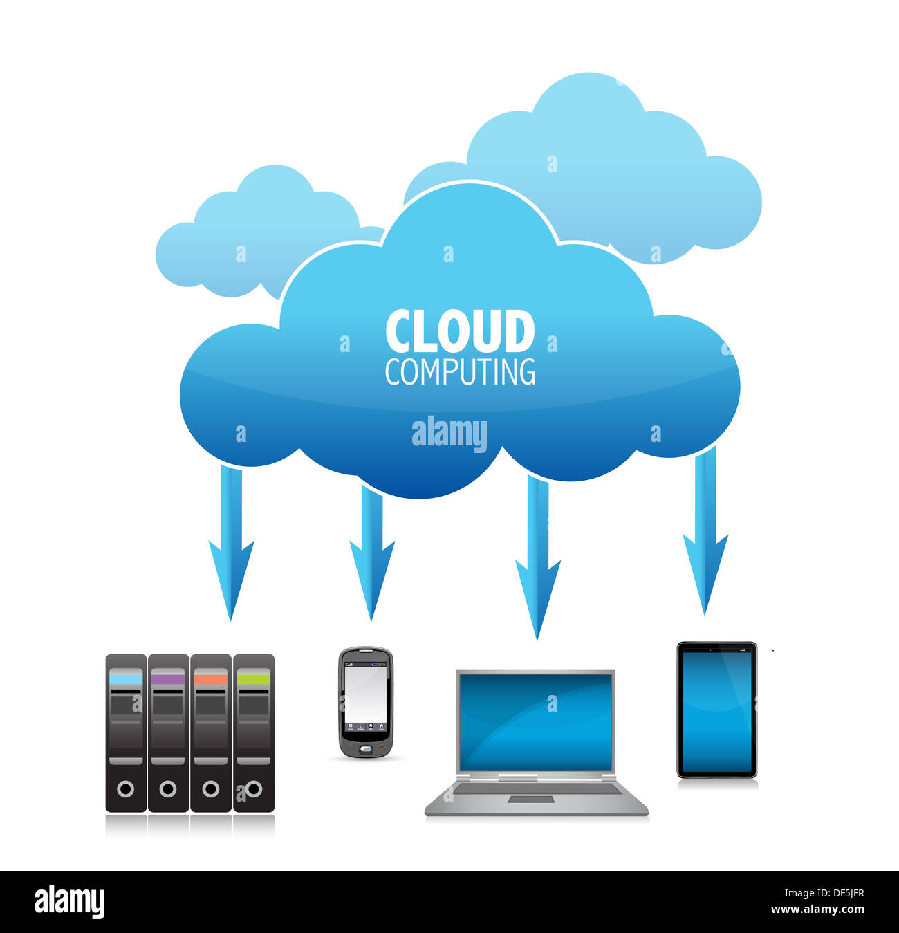 3D Cloud Computing Concept illustration Stock Photo - Alamy