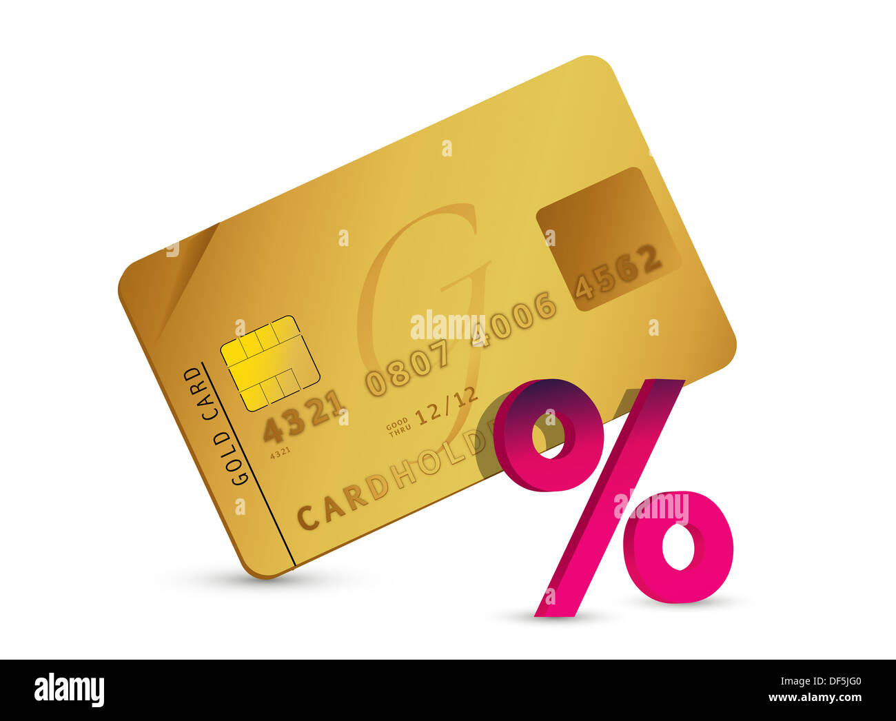 credit card and percent sign Stock Photo - Alamy
