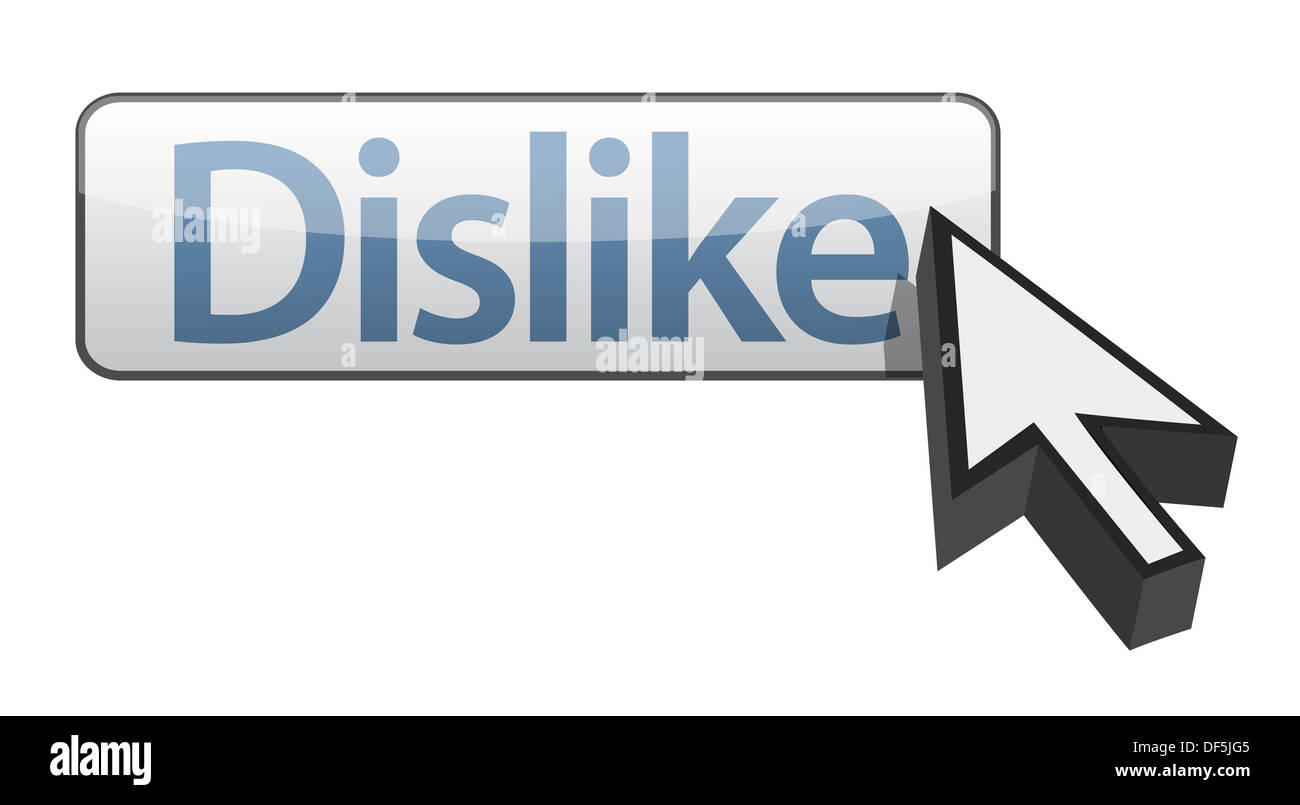web button Dislike. Isolated on white background Stock Photo - Alamy