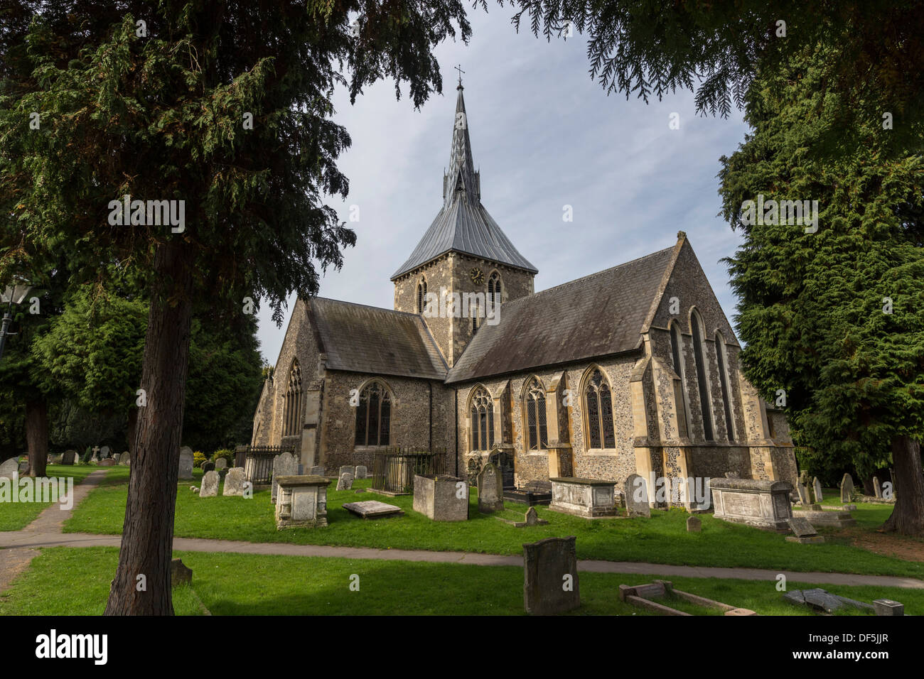 wheathampstead village church hertfordshire uk Stock Photo - Alamy