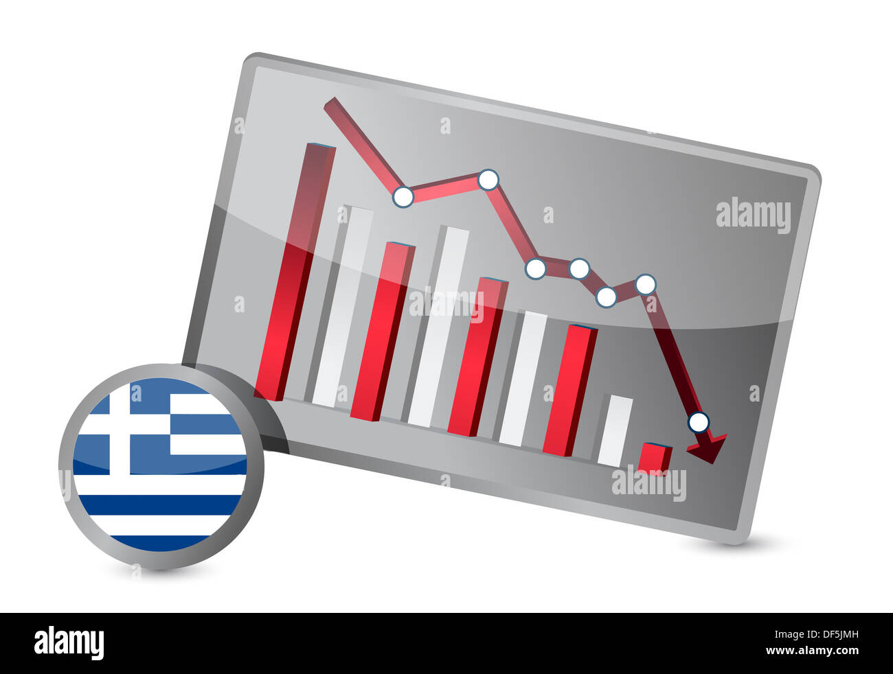 greece suffering crisis graph design Stock Photo - Alamy