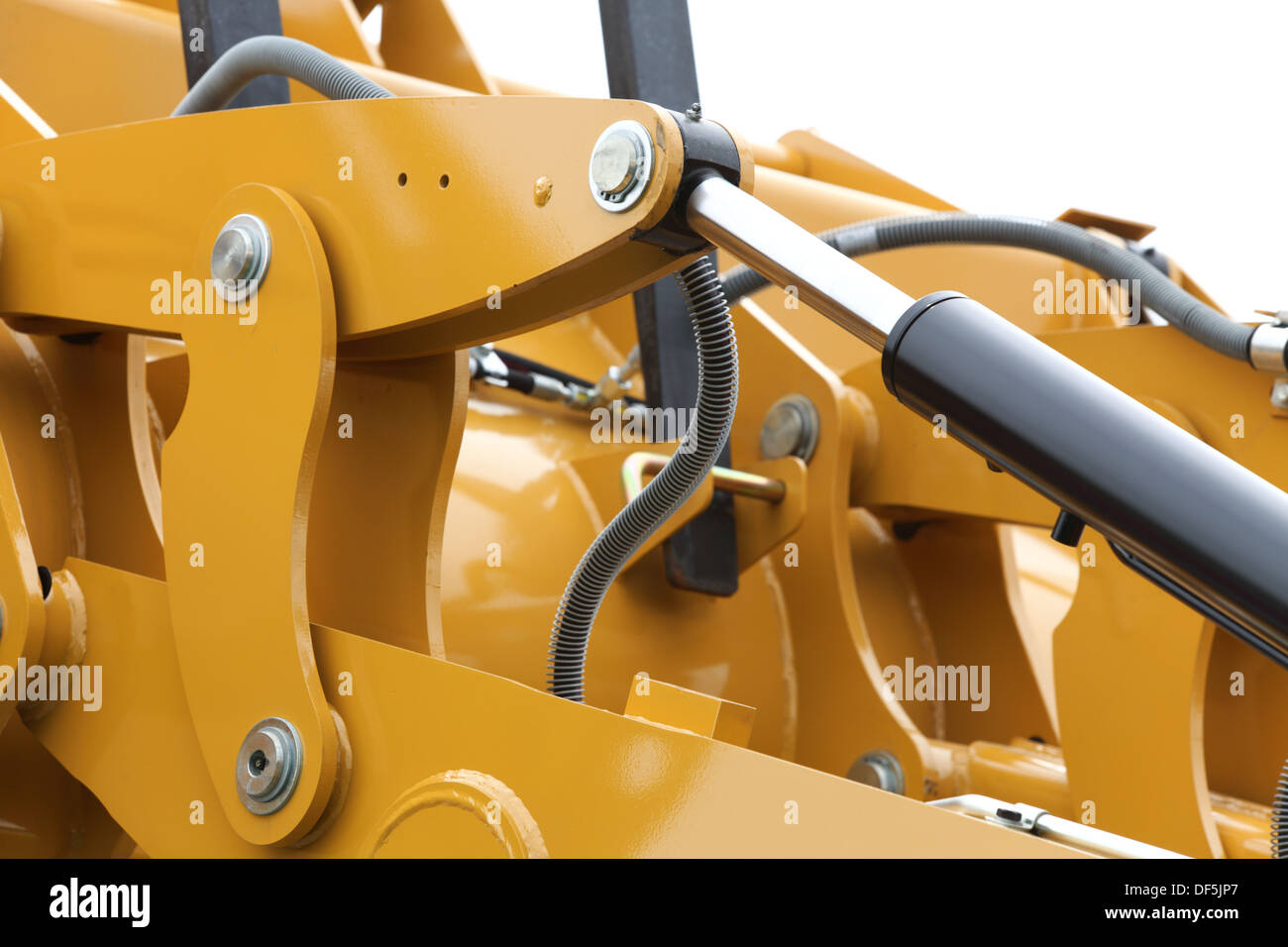 Detail of hydraulic bulldozer piston excavator arm construction ...