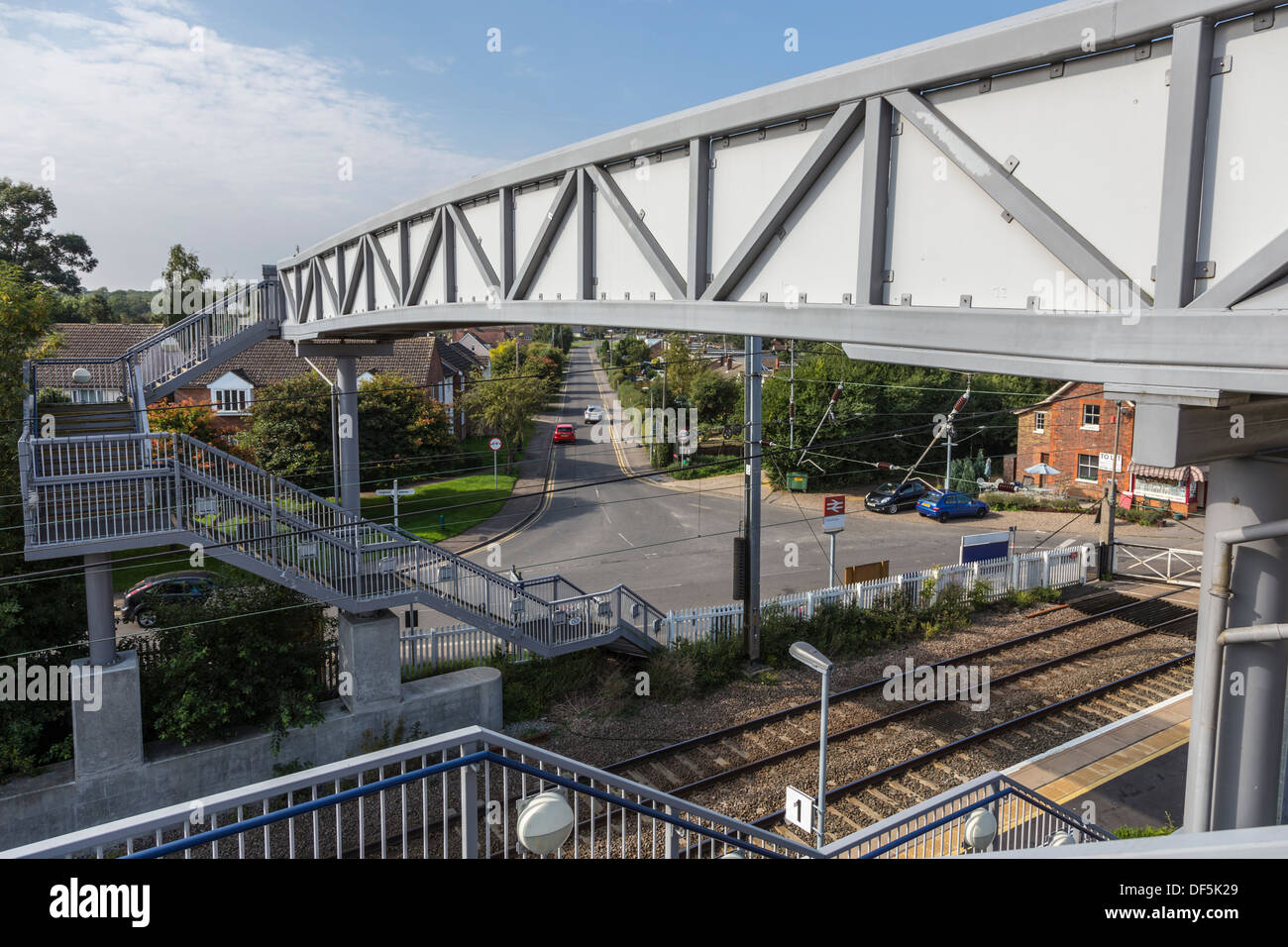 elsenham station railway level crossing essex england uk gb Stock Photo ...