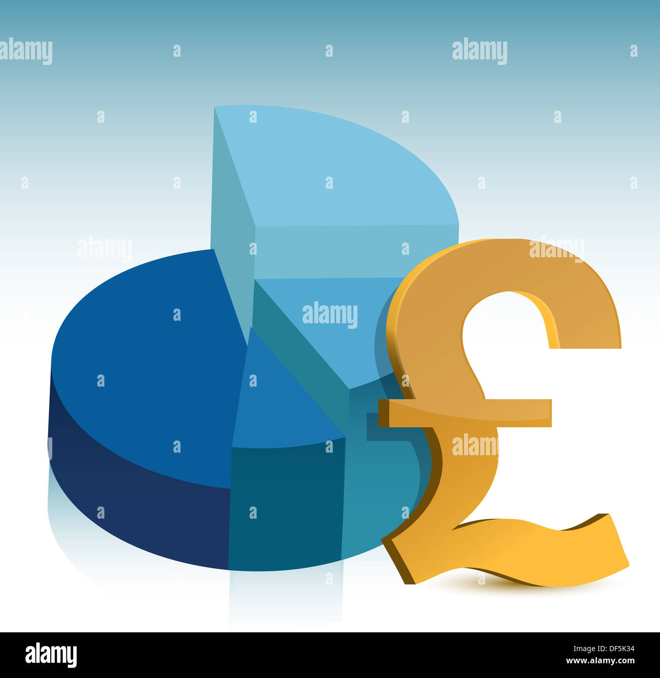 pie chart pound sign illustration Stock Photo - Alamy