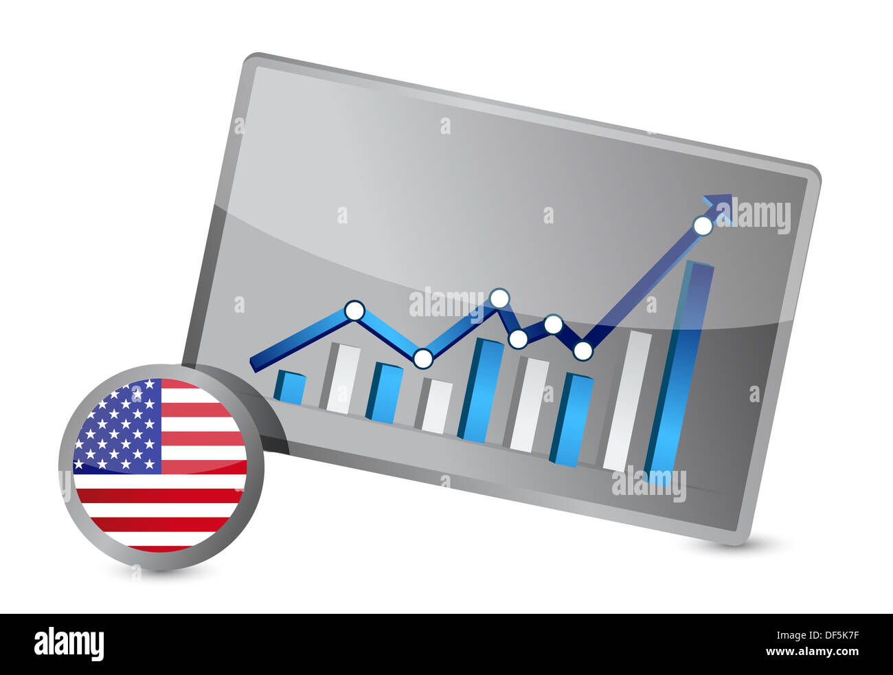 United states flag graph Cut Out Stock Images & Pictures - Alamy