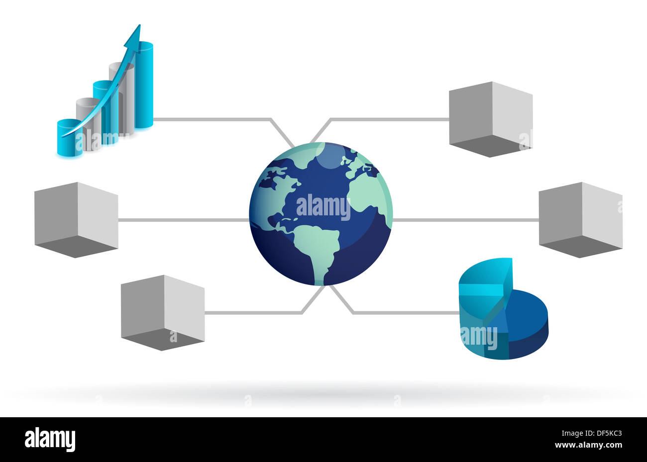 box diagram illustration design over white background Stock Photo - Alamy
