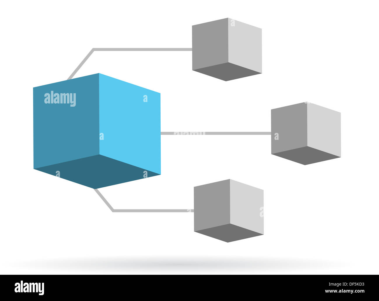 3d box diagram illustration design over white background Stock Photo ...