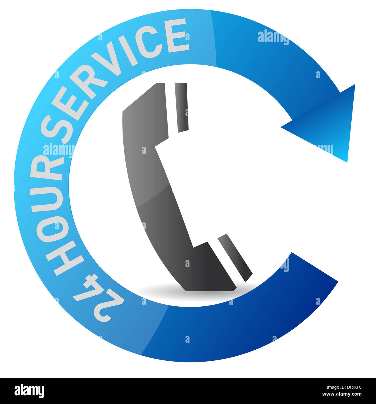 24/7 service illustration design over white background Stock Photo - Alamy