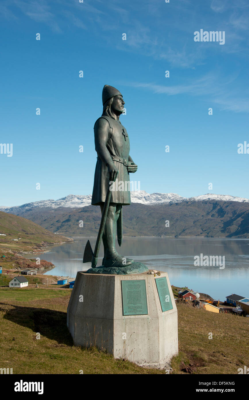 Greenland, Tunulliarfik (aka Erik's Fjord), Qassiarsuk. Brattahlid ...