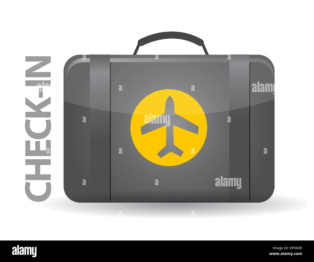 Check-in bag illustration design over white background Stock Photo - Alamy