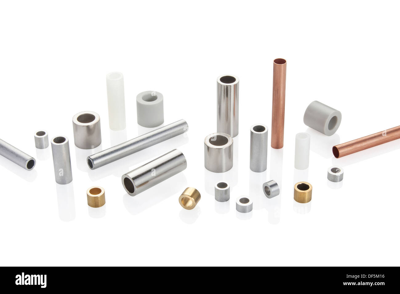 spacers and parts including threaded rod tub in metal and plastic Stock ...