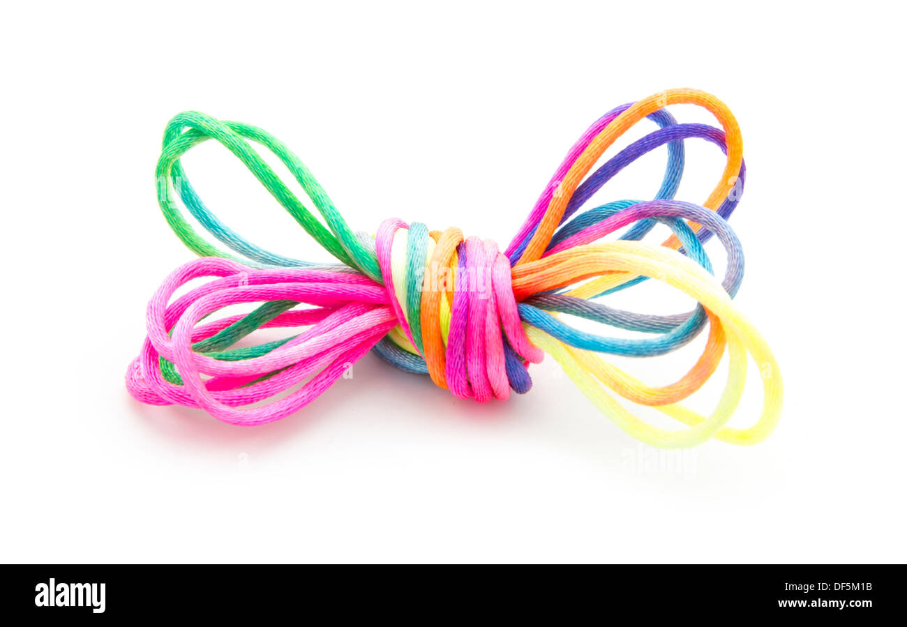 colorful twine isolated on white background Stock Photo - Alamy