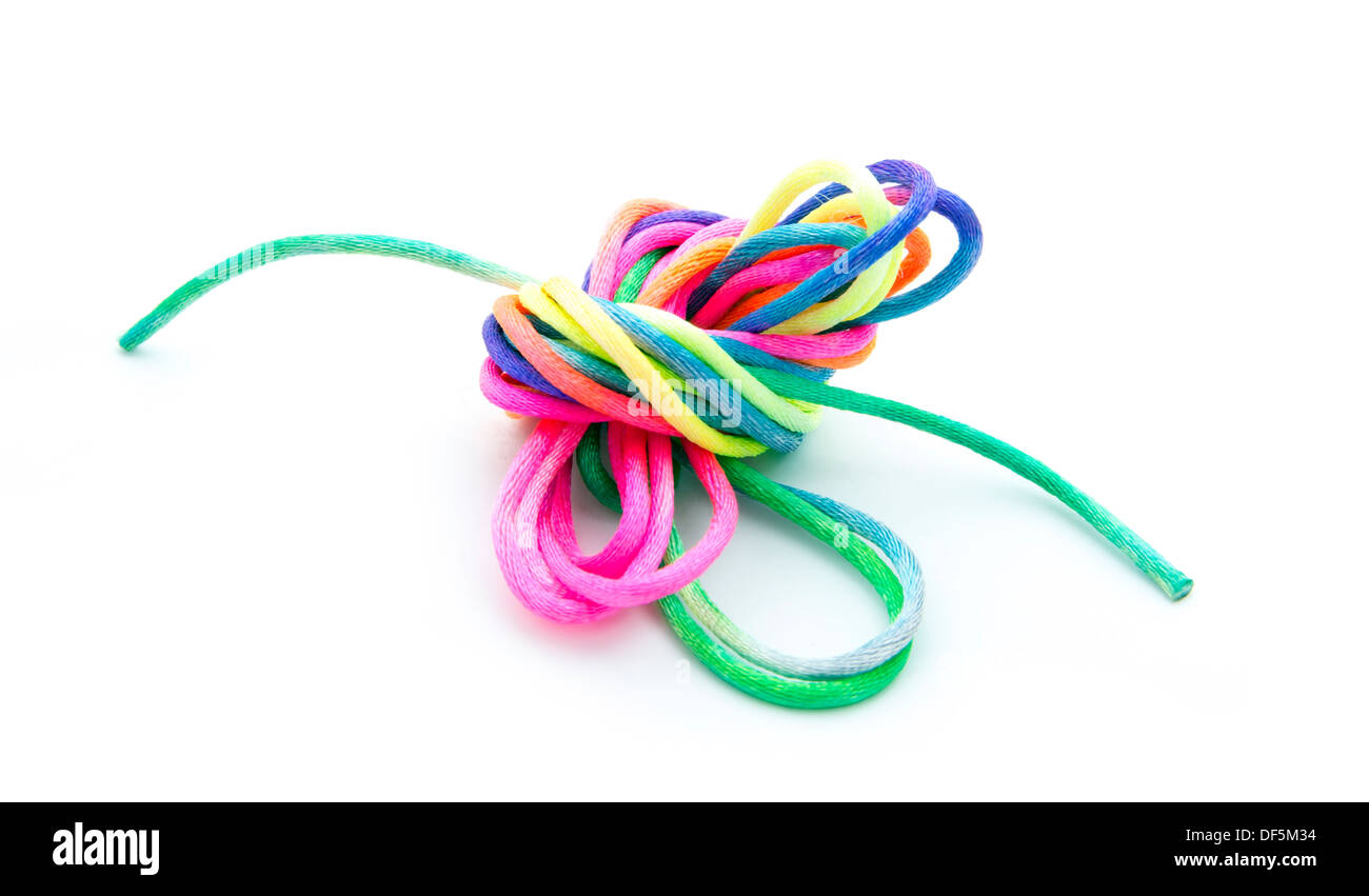 colorful twine isolated on white background Stock Photo - Alamy