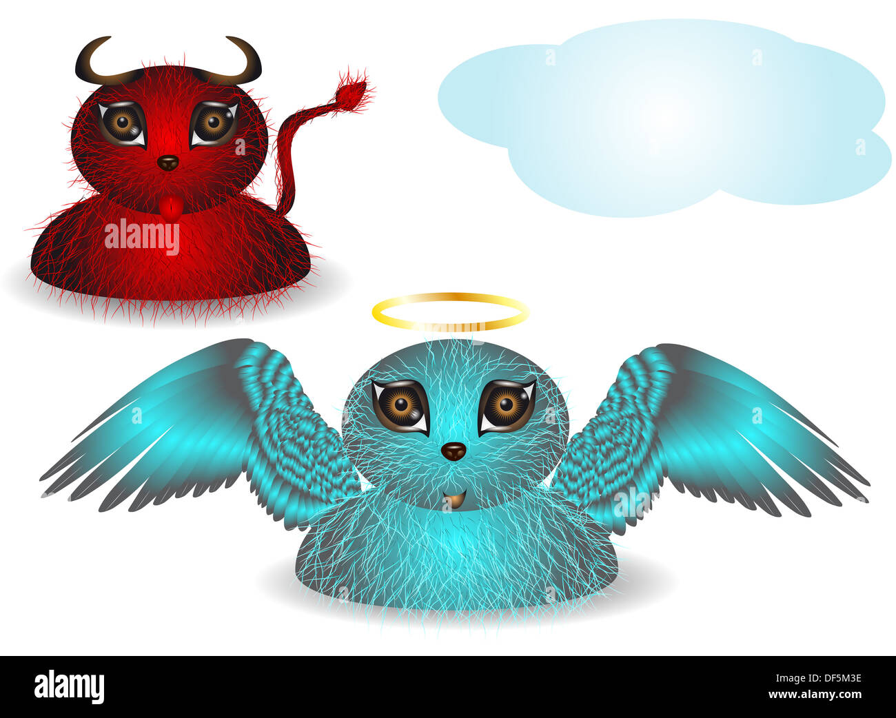strange angel and demon Stock Photo - Alamy