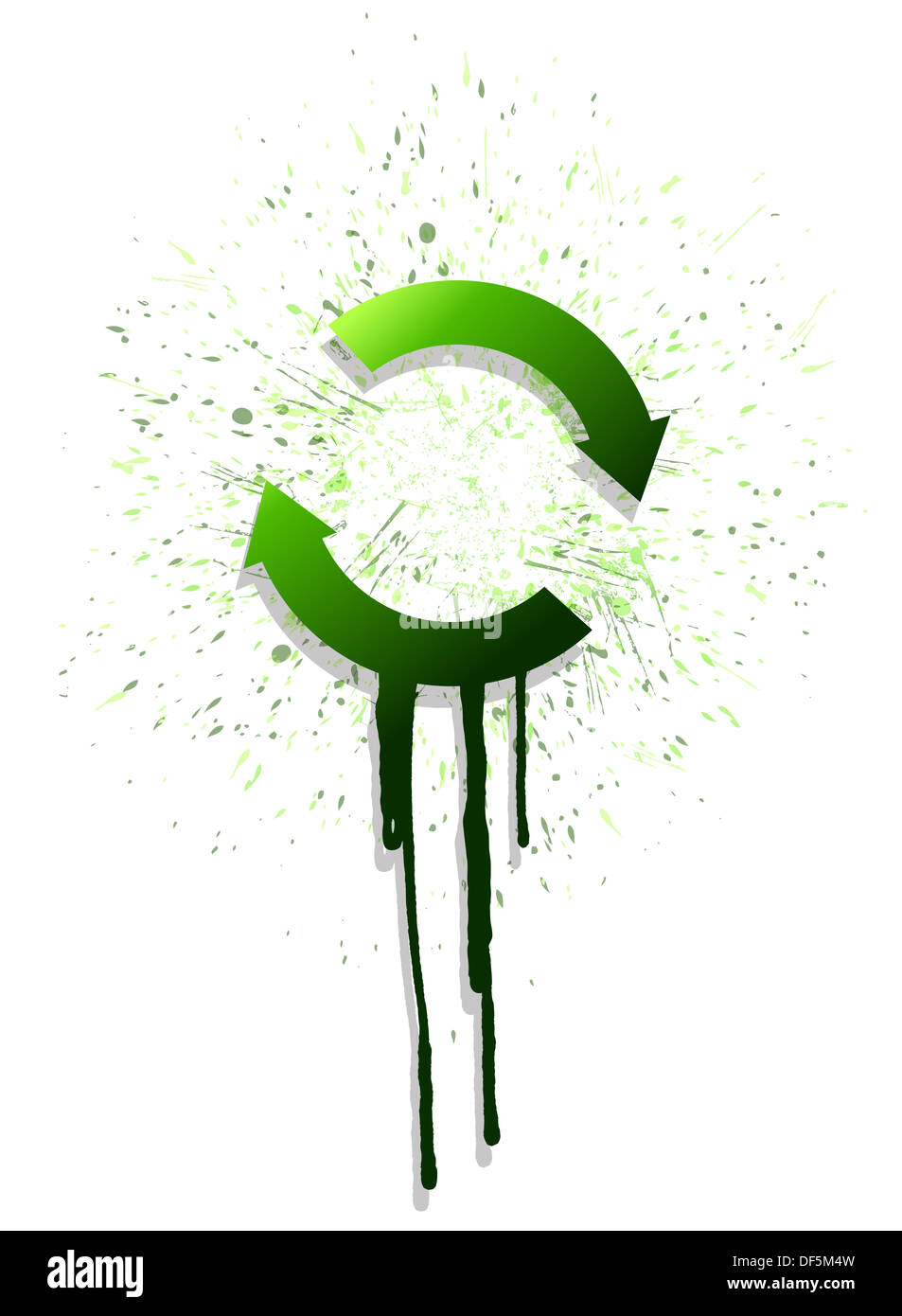 Recycle symbol ink splatter hi-res stock photography and images - Alamy