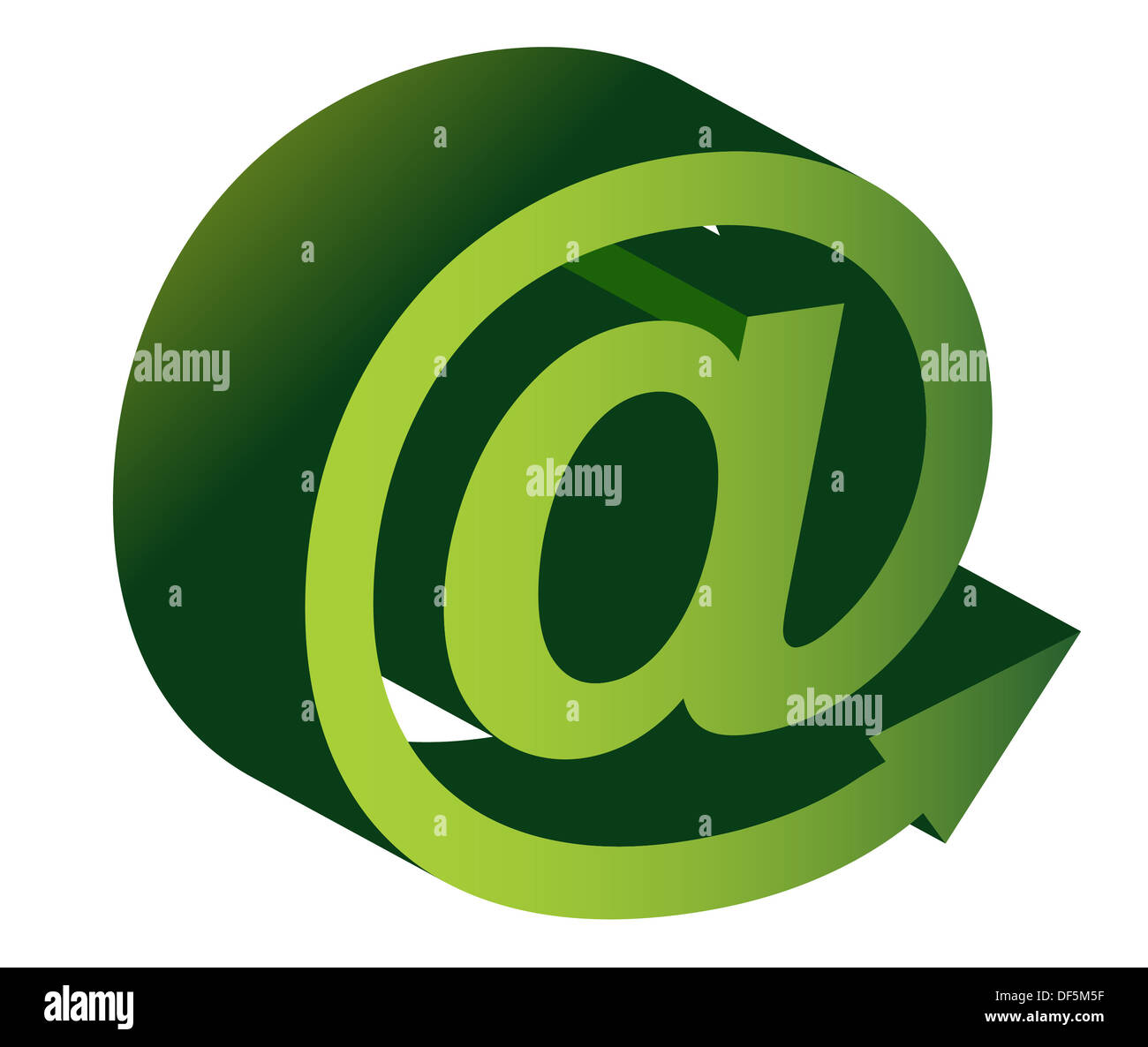 at sign with arrow pointing direction Stock Photo - Alamy