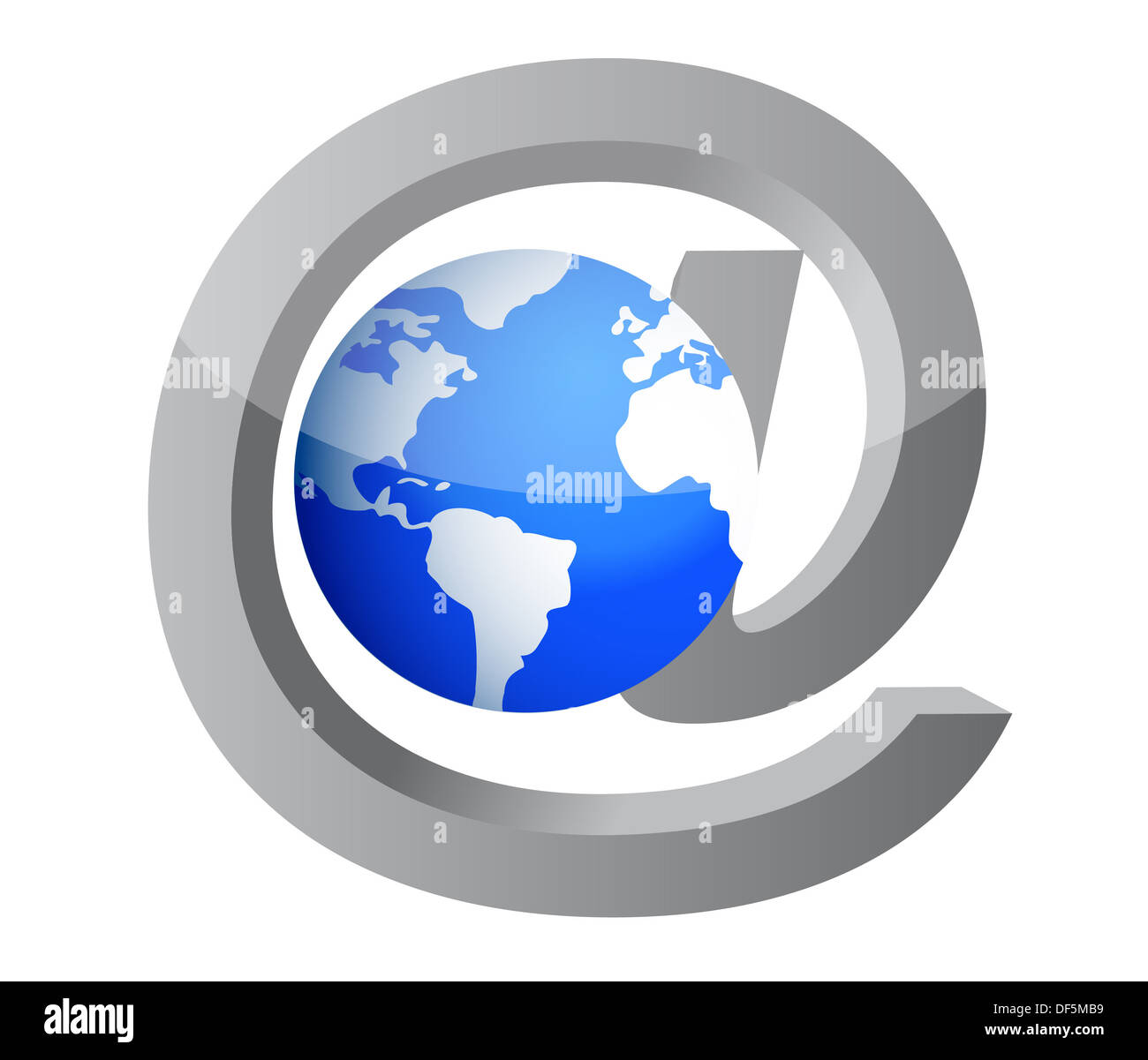 mail and Earth icon illustration design on white Stock Photo - Alamy