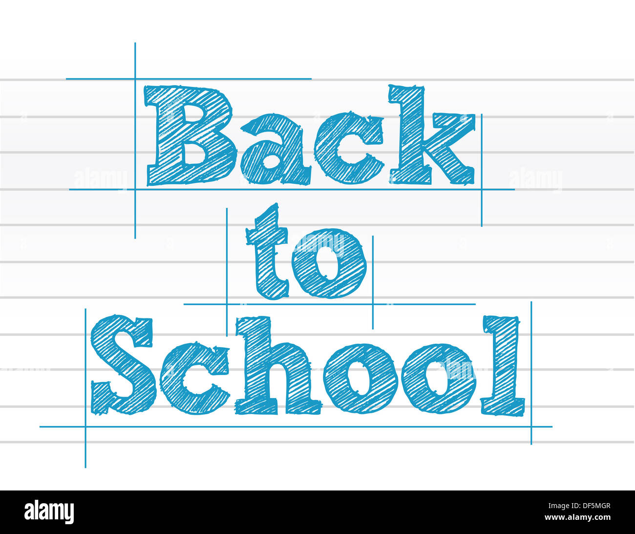 Back to school sign over notepad paper Stock Photo - Alamy