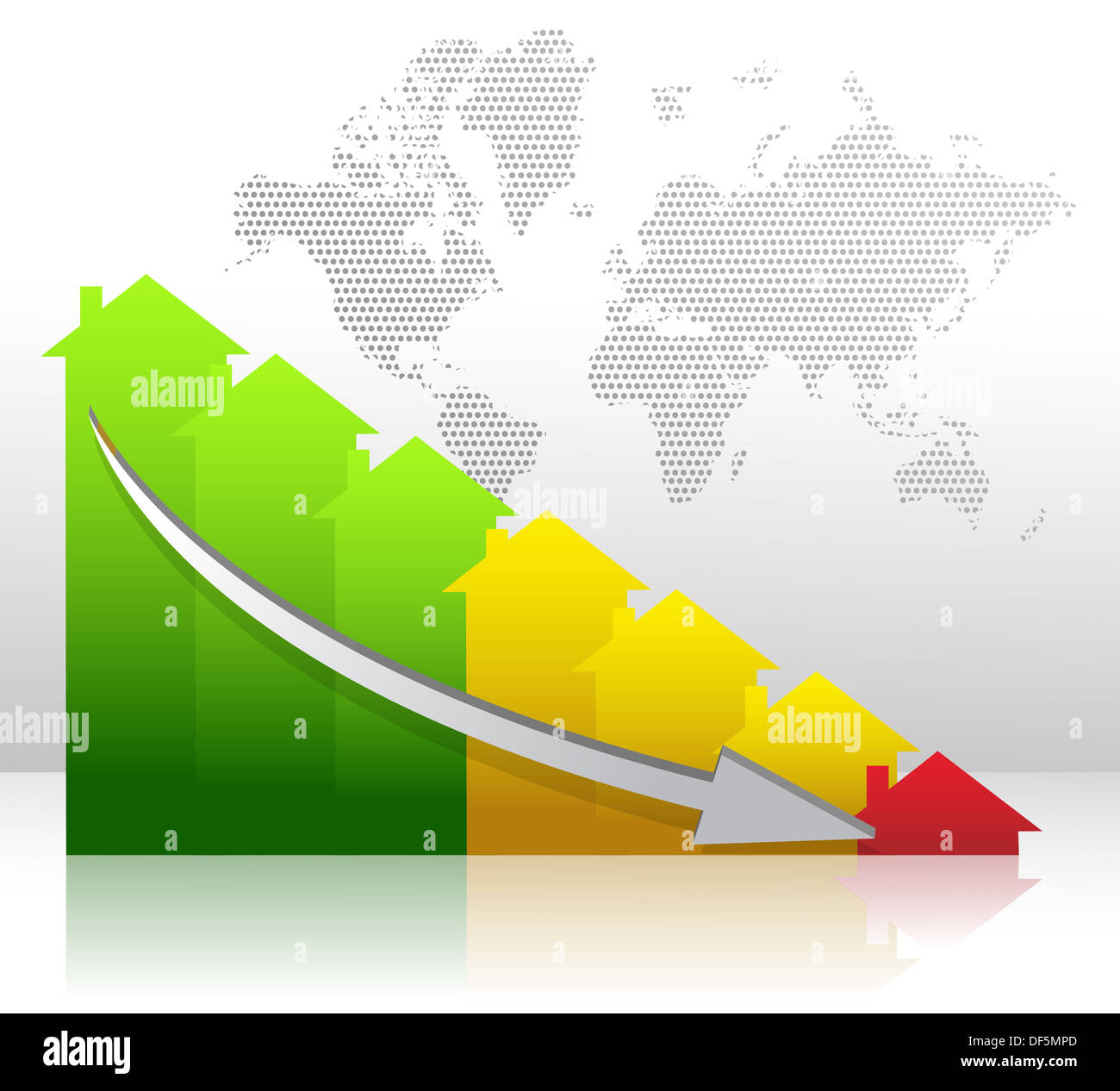 graph showing financial real estate downfall Stock Photo - Alamy