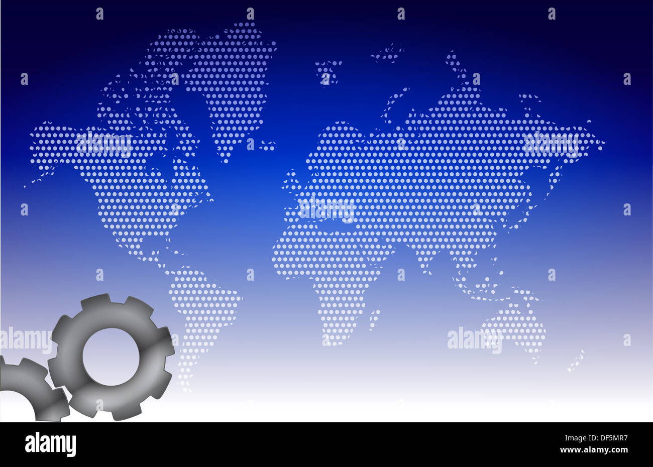 Gear pieces working together illustration design background Stock Photo ...