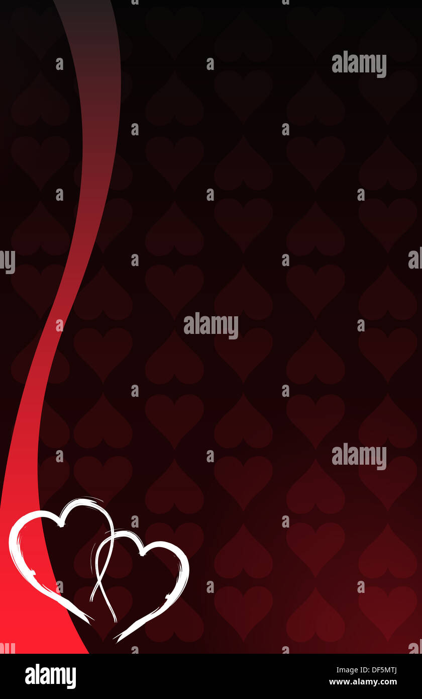 Love hearts card background illustration design Stock Photo - Alamy